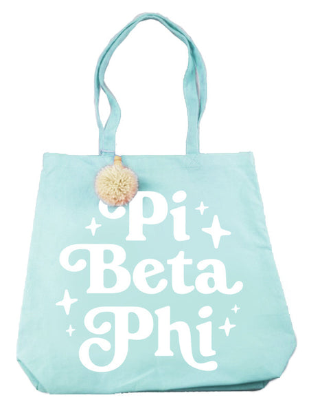 Pi Beta Phi Retro Pom Pom Tote Bag – Campus Connection