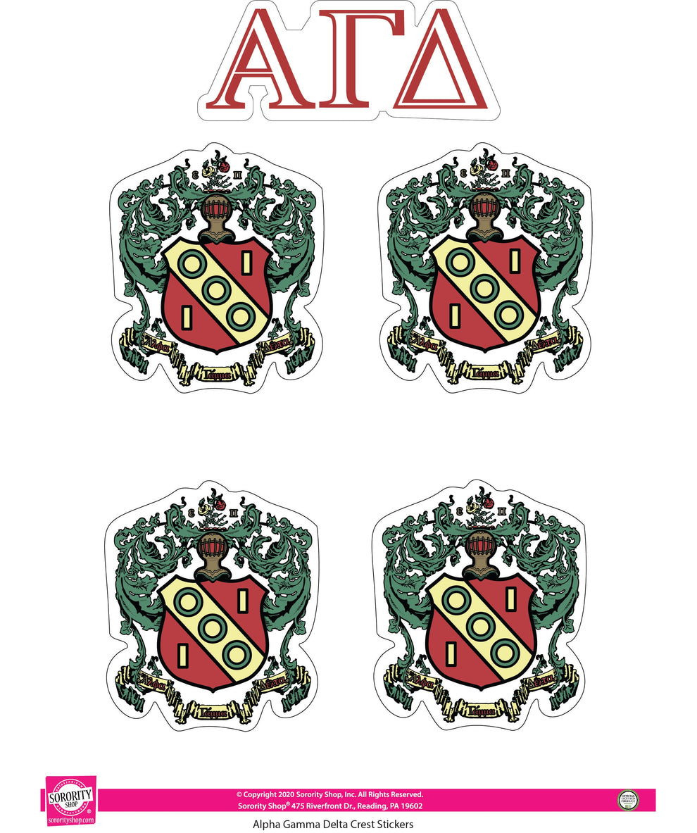 Alpha Gamma Delta Crest Sticker Sheet – Campus Connection