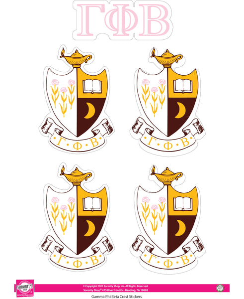 Gamma Phi Beta Crest Sticker Sheet – Campus Connection