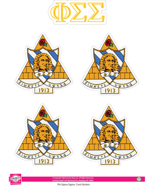 Phi Sigma Sigma Crest Sticker Sheet – Campus Connection