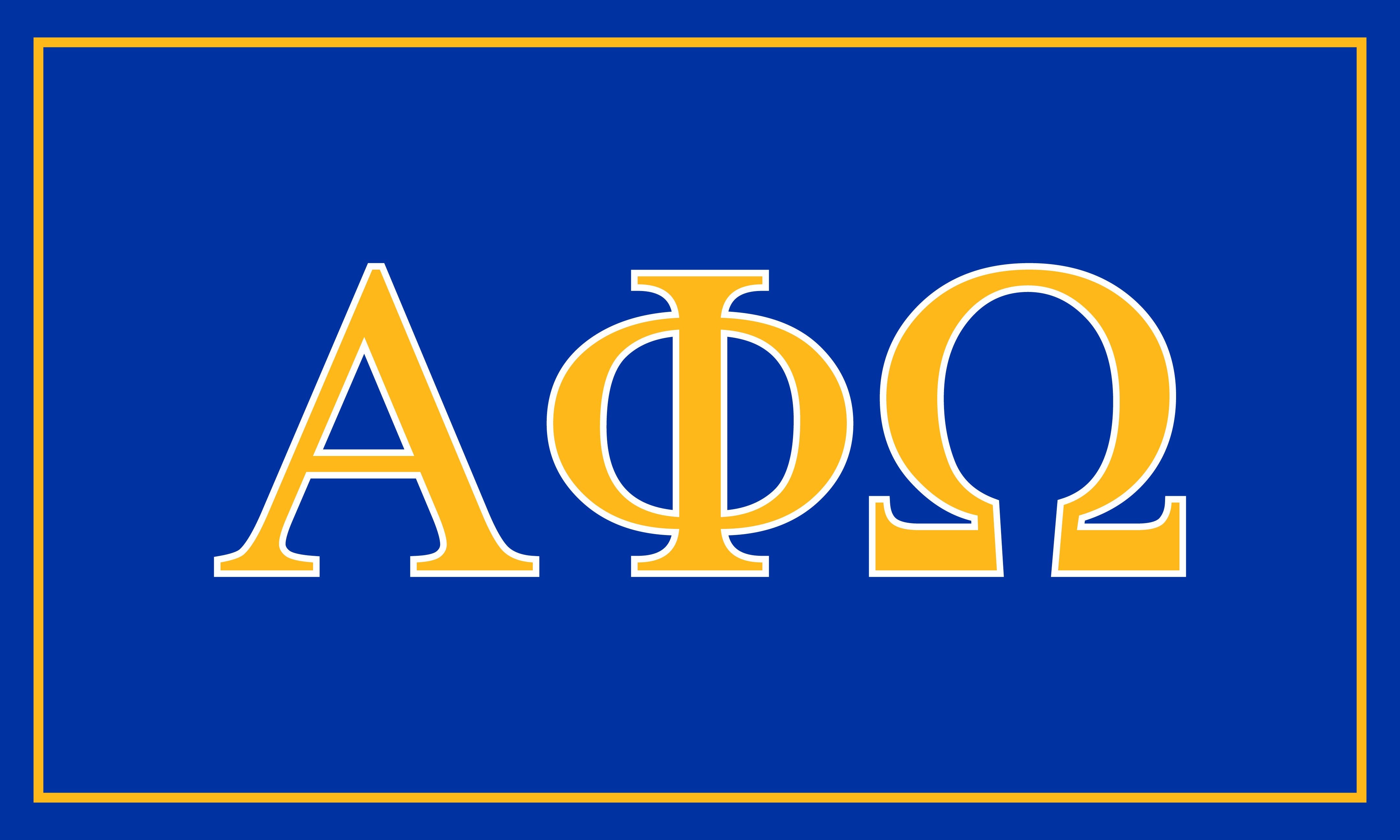 Alpha Phi Omega Fraternity Greek Letters Flag, Two-Color Design ...