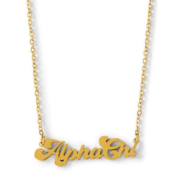 Alpha Chi Omega Retro Design Necklace – Campus Connection