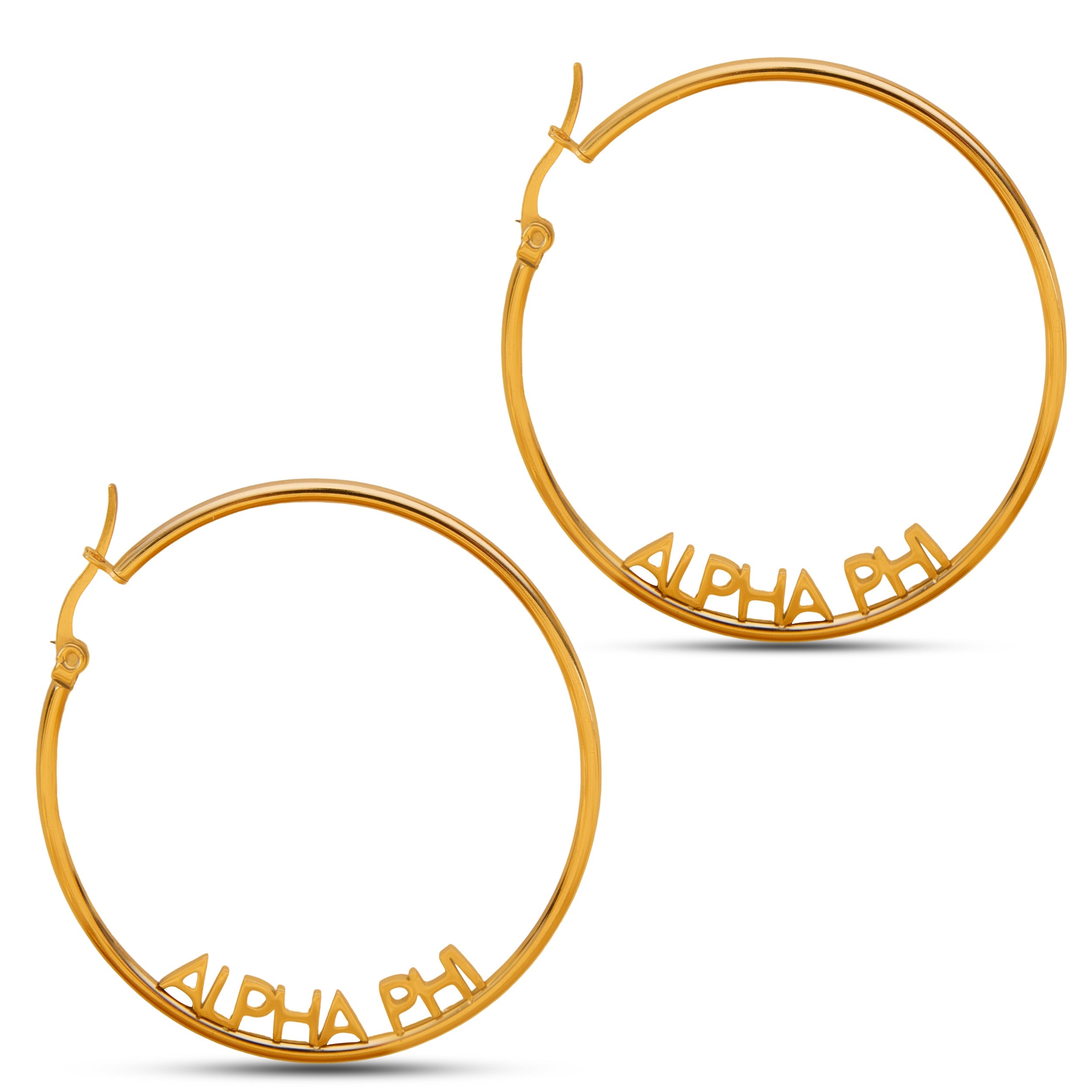 Alpha Phi Earrings - Hoop Design – Campus Connection