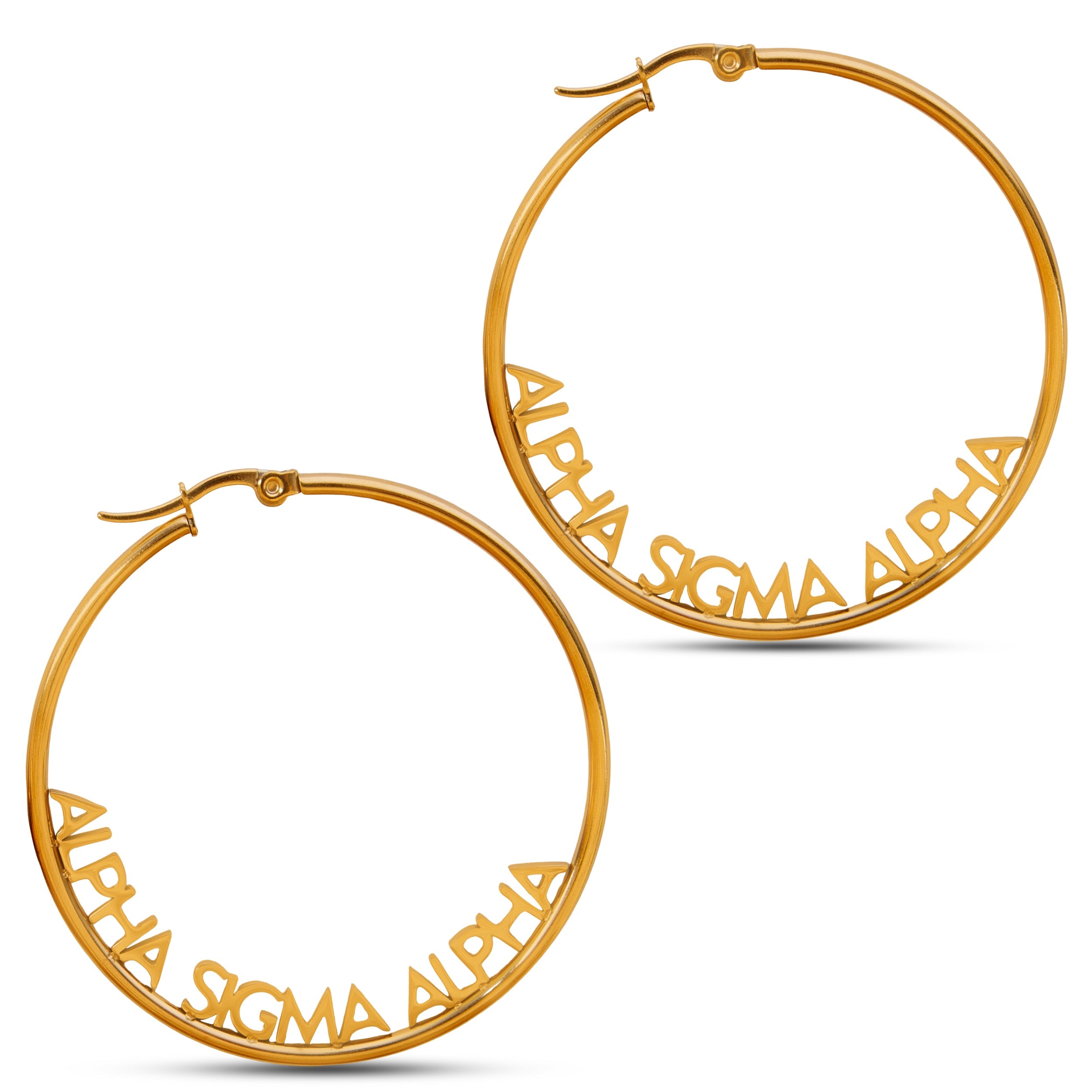Alpha Sigma Alpha Earrings - Hoop Design – Campus Connection