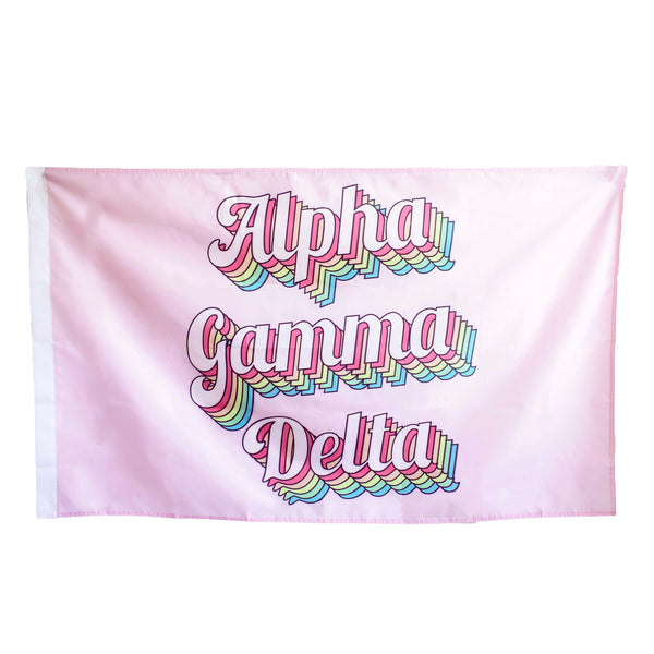 Alpha Gamma Delta Retro Flag – Campus Connection