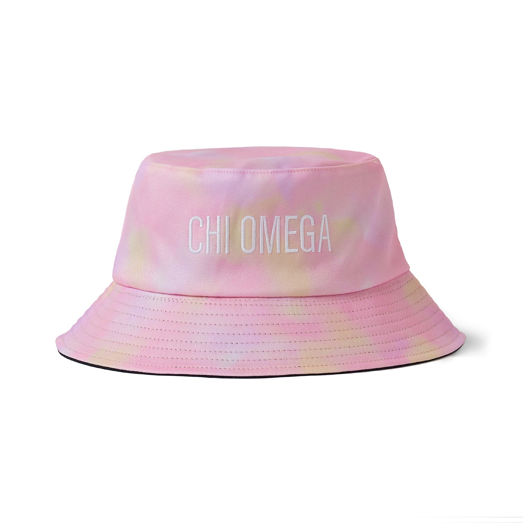 Chi Omega Bucket Hat - Tie Dye - Embroidered Logo – Campus Connection