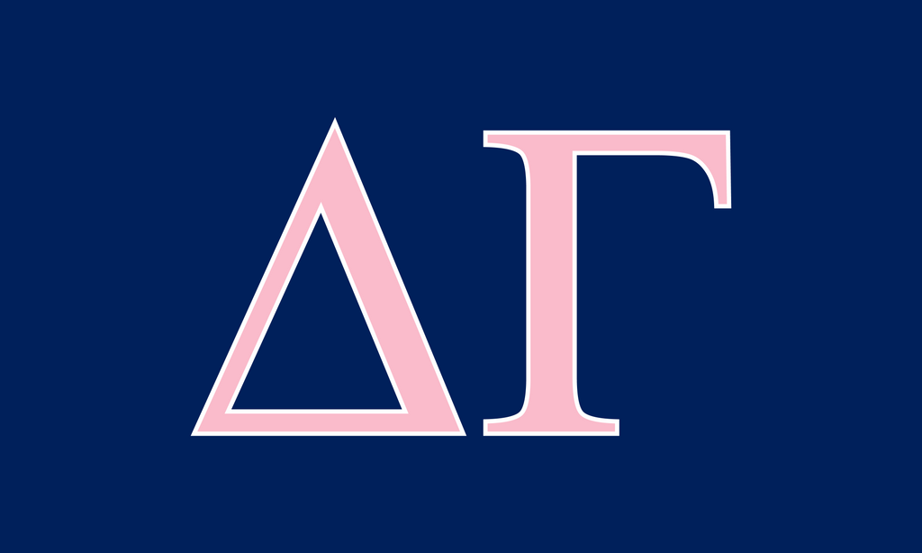 Delta Gamma Sorority Greek Letters Flag, Two-Color Design – Campus ...