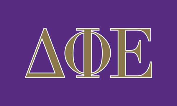 Delta Phi Epsilon Sorority Greek Letters Flag, Two-Color Design ...