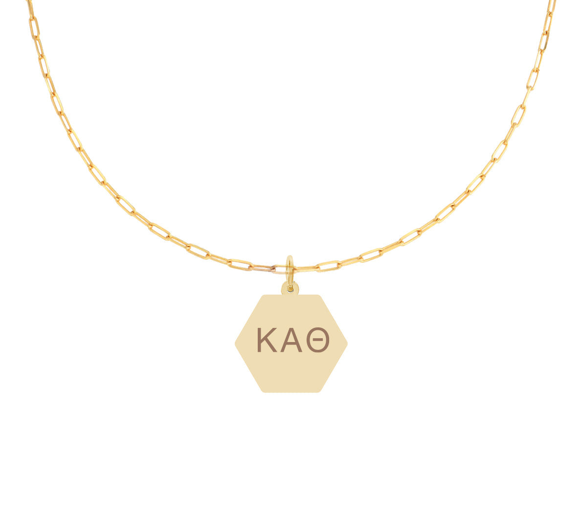 Kappa Alpha Theta Paperclip Necklace with KAT Sorority Pendant – Campus ...