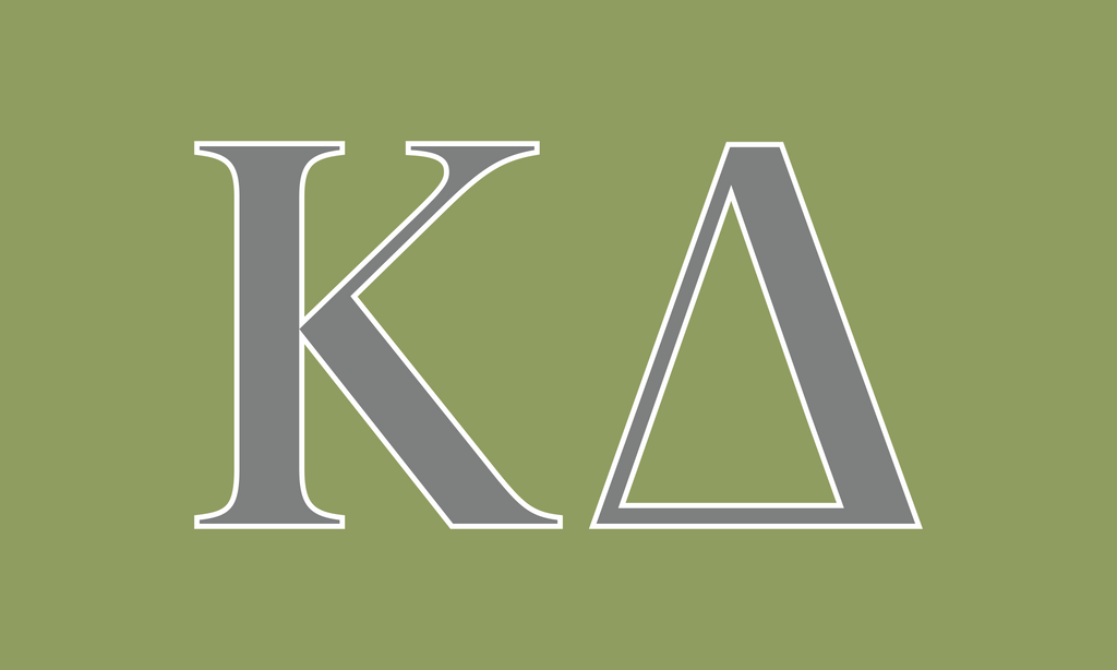 Kappa Delta Sorority Greek Letters Flag, Two-Color Design – Campus ...