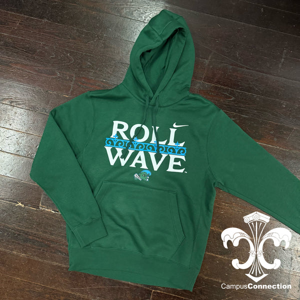 Tulane Nike Roll Wave Wrought Iron Hooded Sweatshirt – Campus Connection