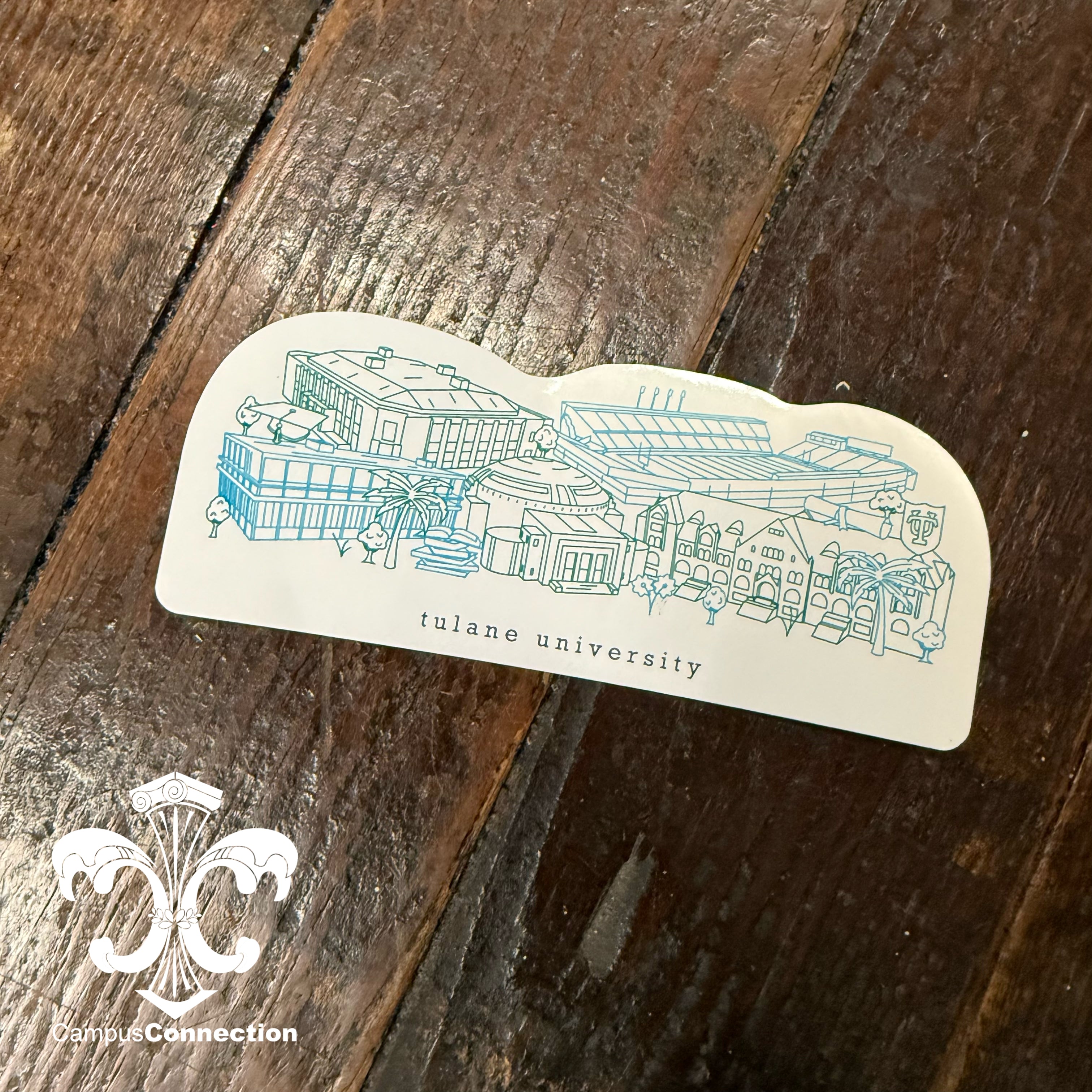 Tulane Campus Buildings Sticker – Campus Connection