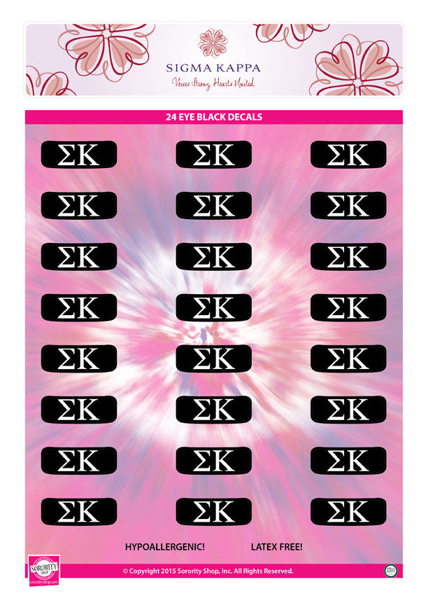 Sigma Kappa Eye Black Decals – Campus Connection