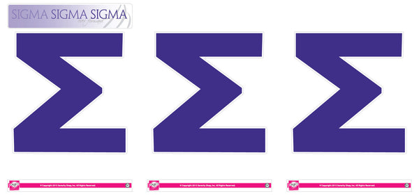 Sigma Sigma Sigma Jumbo Letter Decals – Campus Connection