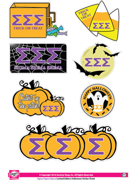 Sigma Sigma Sigma Halloween Stickers – Campus Connection