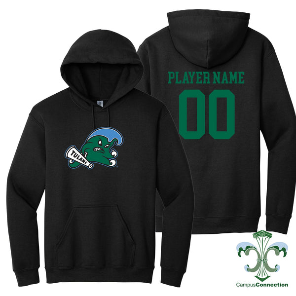 Tulane Sailing NIL Player Angry Wave Hooded Sweatshirt – Campus Connection