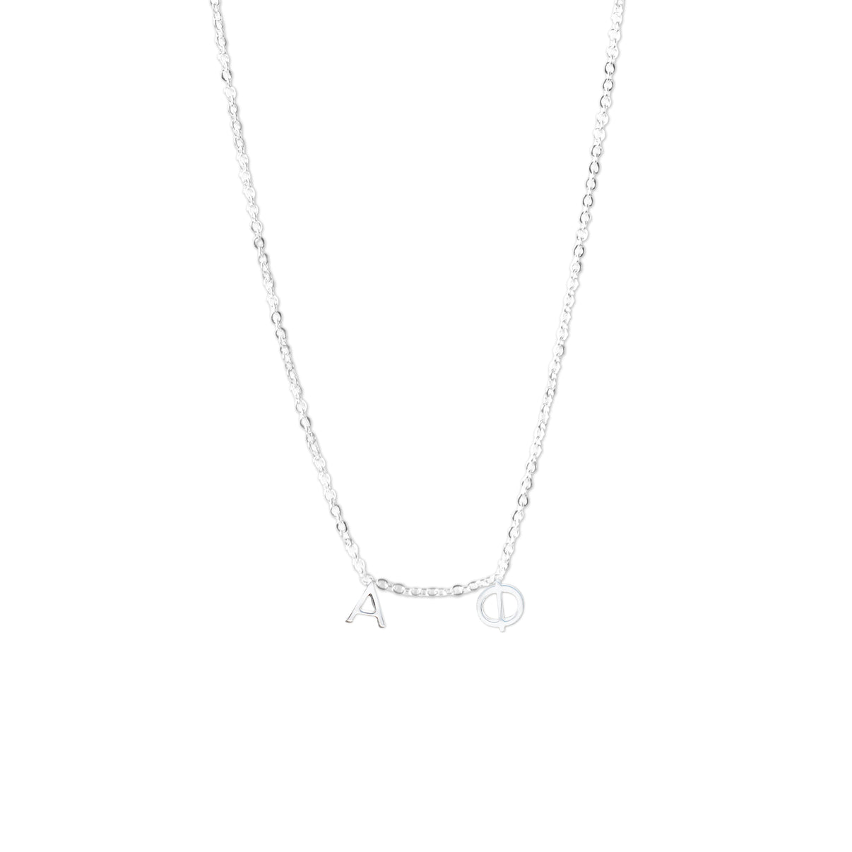 Alpha Phi Silver Greek Letters Necklace – Campus Connection