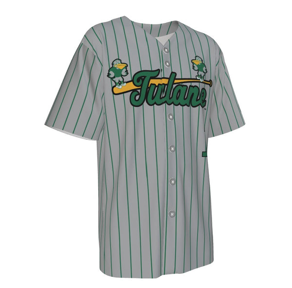 Tulane Player NIL Replica Baseball Jersey - 2025 Grey – Campus Connection