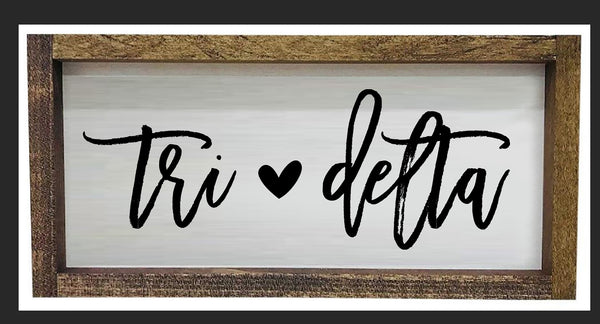 Delta Delta Delta Script Wooden Sign – Campus Connection