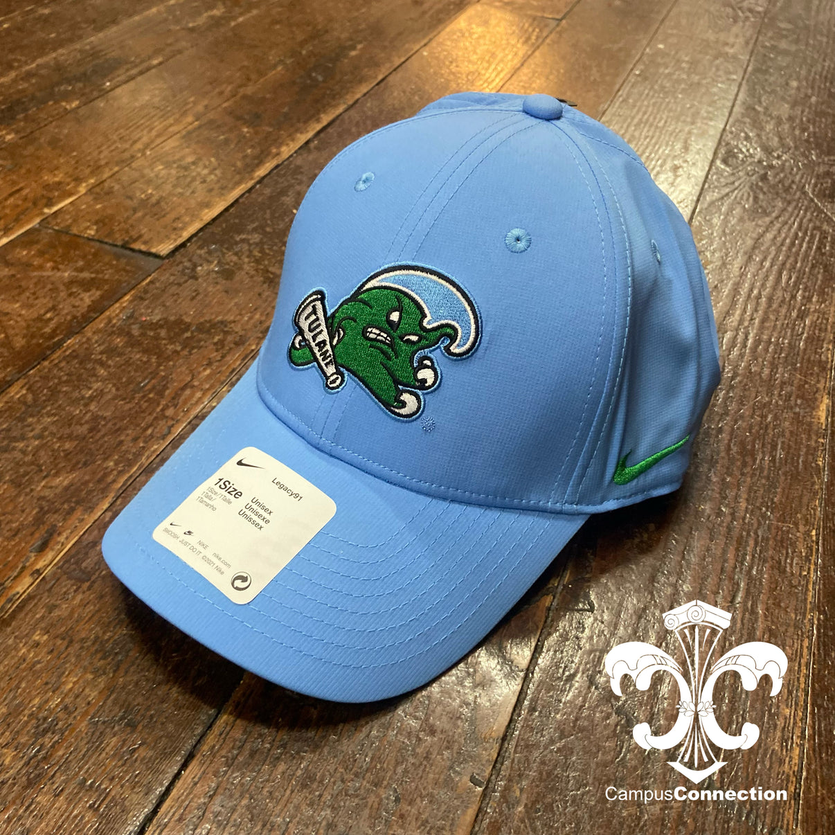 Tulane Angry Wave Nike Performance Hat Hat - Blue – Campus Connection