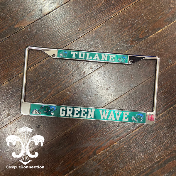 Tulane Angry Wave License Plate Frame – Campus Connection